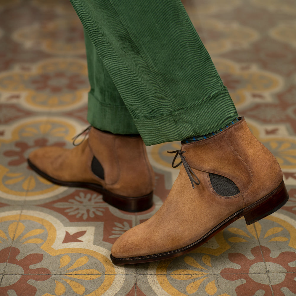 Decon Chelsea Boots Camel Suede | Norman Vilalta Bespoke Shoemakers