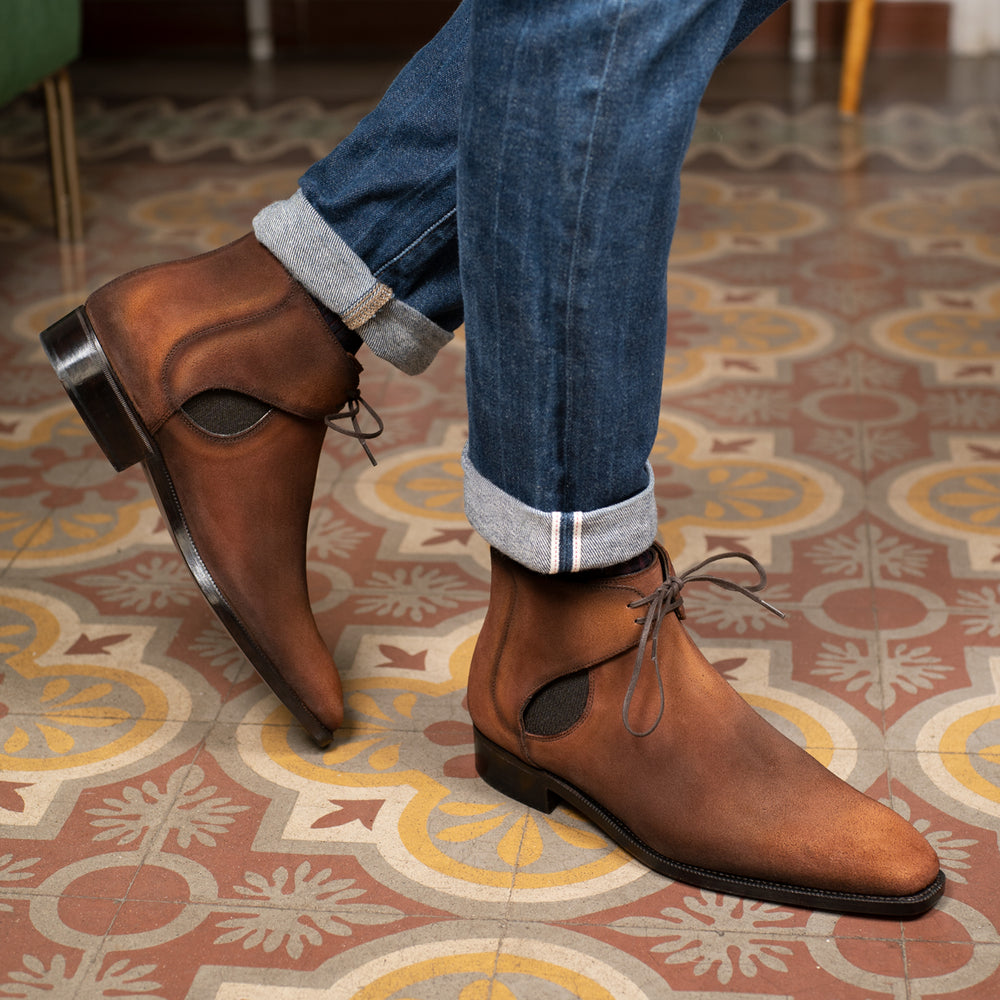 Decon Chelsea Boots Suede Darjeeling | Norman Vilalta Bespoke Shoemakers