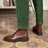 Derby Simple Boot Antique Brown | Norman Vilalta Bespoke Shoemakers