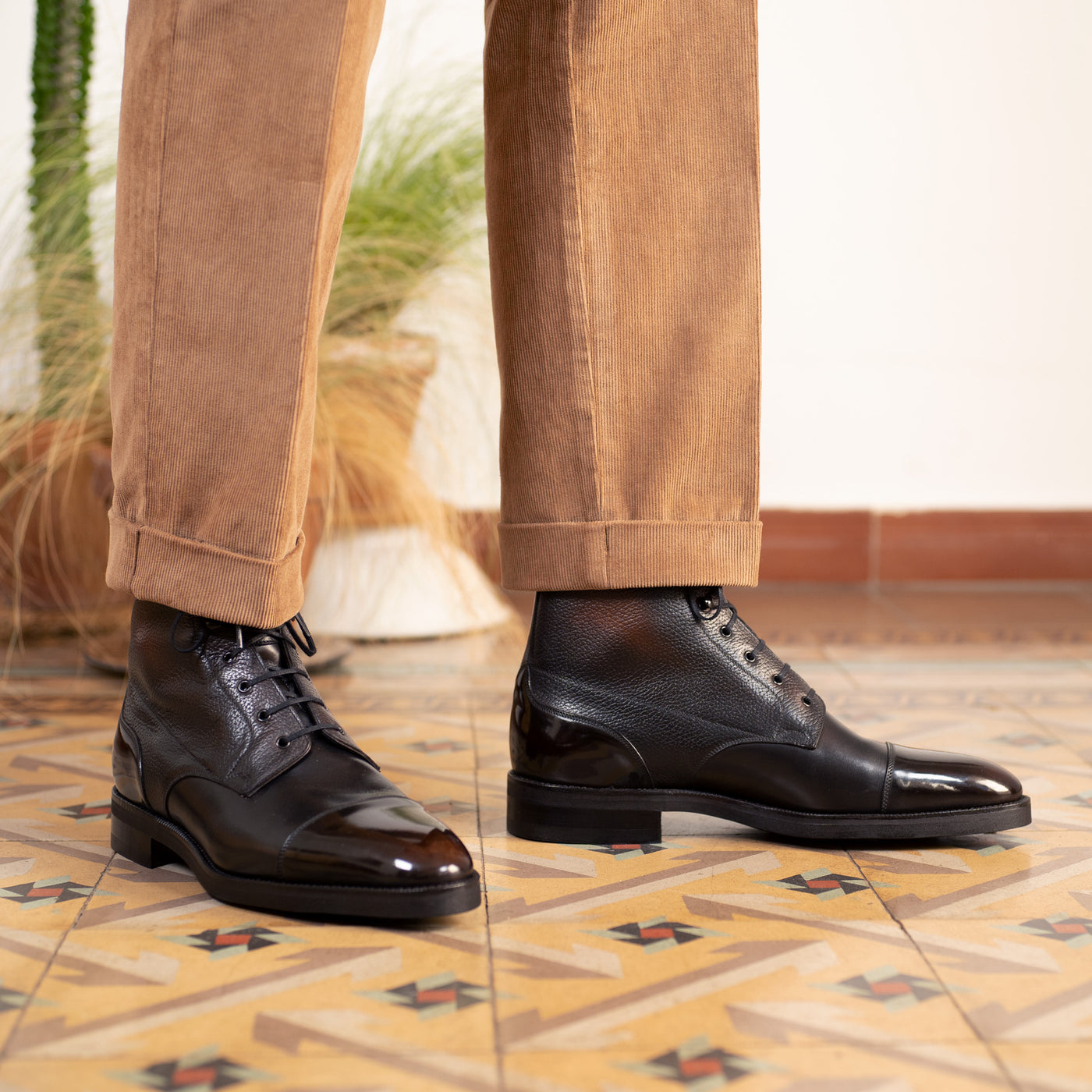 Hemingway Derby Boot Ebony | Norman Vilalta Bespoke Shoemakers